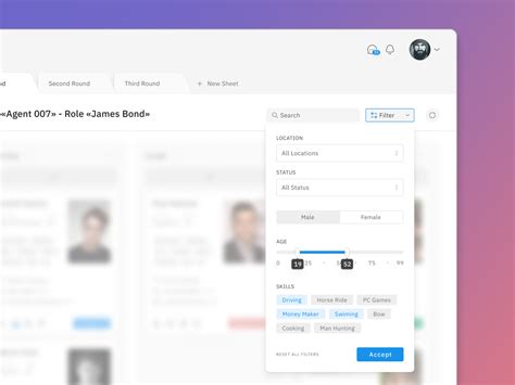 Casting Dashboard Dropdown Filter By Roman Garkusha On Dribbble