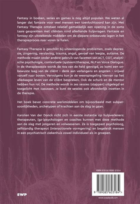 Fantasy Therapie Karolien Van Der Donck Boek 9789085603184 Bruna