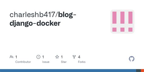 Github Charleshb417blog Django Docker