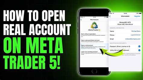 How To Open A Real Account On Metatrader 5 Youtube
