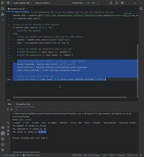 Build Your Own Weather And Sunset App In Python Step By Step Tutorial