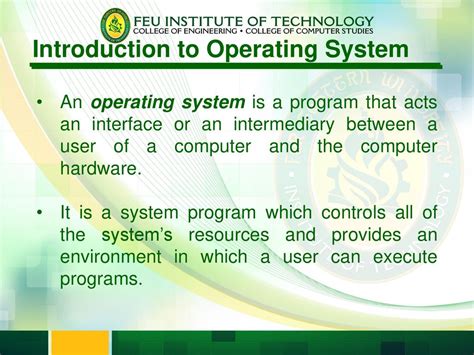 Operating System Module 1: Introduction to Operating System - ppt download