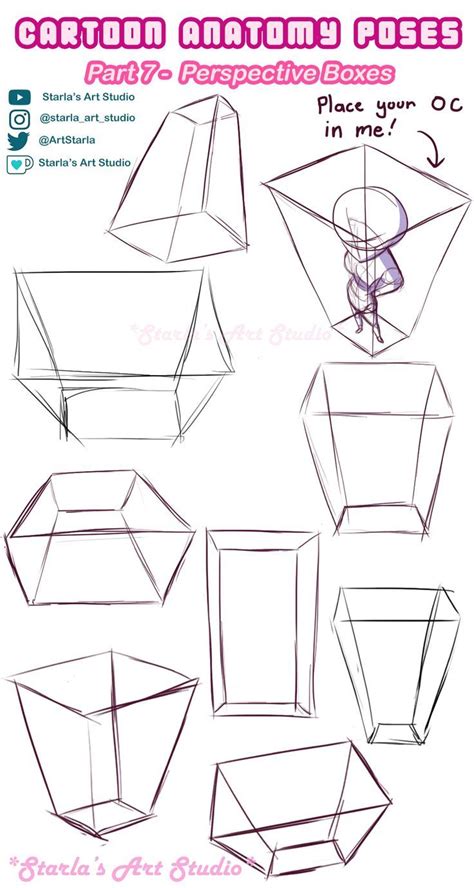 Perspective Boxes For Drawing Poses In Dynamic Angles Starlas Art