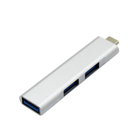 USB Type C Хъб 3 порта USB 2.0, Сив - eMAG.bg