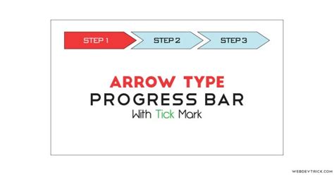 CSS Arrow Progress Bar With JQuery Arrow Type Progress With Tick