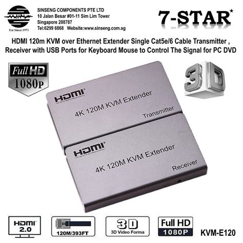 4K KVM 120M HDMI Extender With USB PORT IR CONTROL 4K HDMI Keyboard