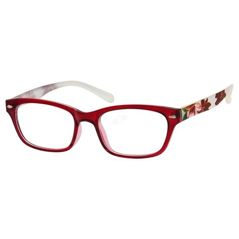 Red Rectangle Glasses 259318 Zenni Optical