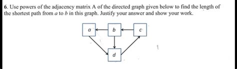 solved discrete math use powers of the adjacency matrix a of