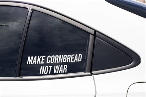 Make Cornbread Not War Funny Cute South Southern Soul Comfort Food Dinner Desert Vinyl