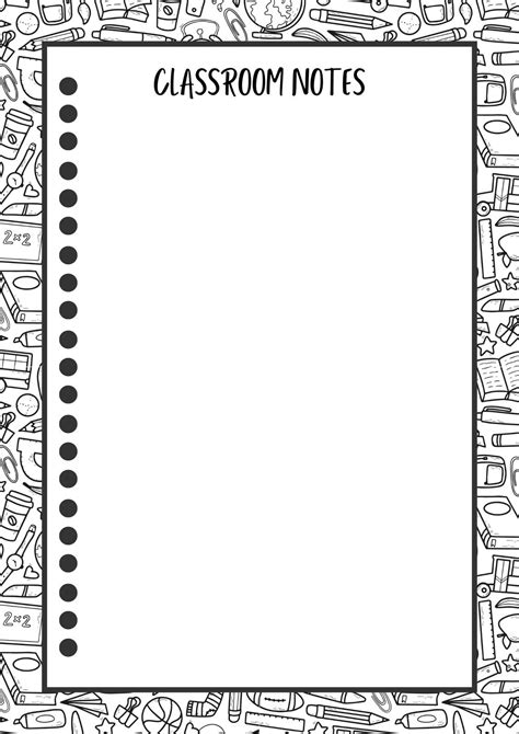 Elementary Themed Page Borders Page Borders