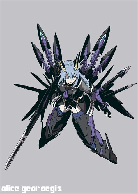 Kato Takuji Angelica Glazunova Alice Gear Aegis Absurdres Highres 1girl Blue Hair Holding