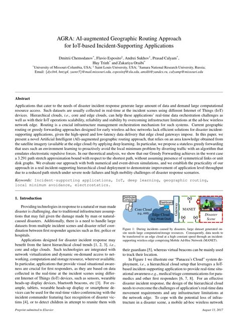 Pdf Agra Ai Augmented Geographic Routing Approach For Iot Based Incident Supporting Applications