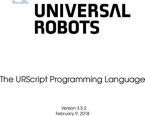 Urscript Api Reference Universal Robots Script Manual 352