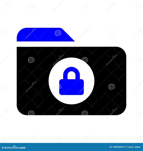 Locked Folder Icon Outline Vector File Lock CartoonDealer Com