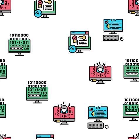 software program development vector seamless pattern 18818370 vector