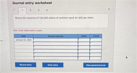 solved exercise 10 7 algo record issuance of stock and