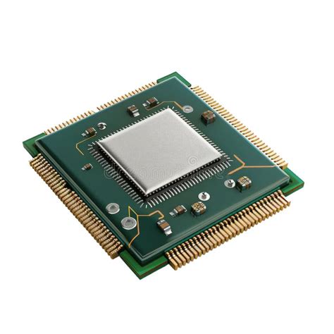 central processing unit cpu microchip showing pins and connectors on