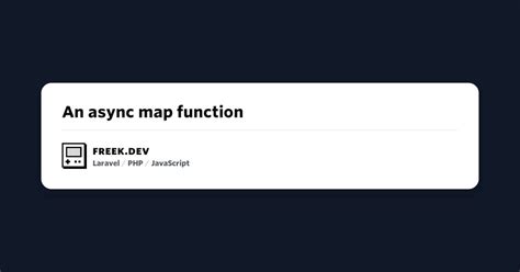 An Async Map Function Rlaravel