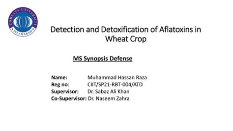 Detection And Detoxification Of Aflatoxin Pdf