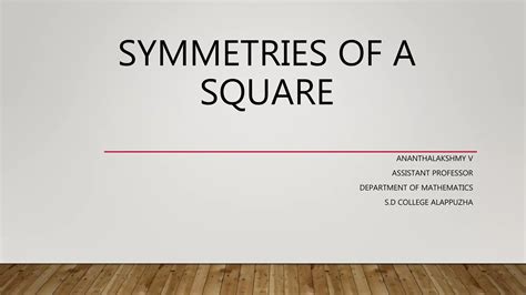 Symmetries Of A Square Ppt Ppt