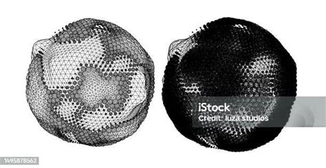 추상적인 3d 도형의 와이어프레임 그림입니다 0명에 대한 스톡 벡터 아트 및 기타 이미지 0명 3차원 형태 개념 Istock