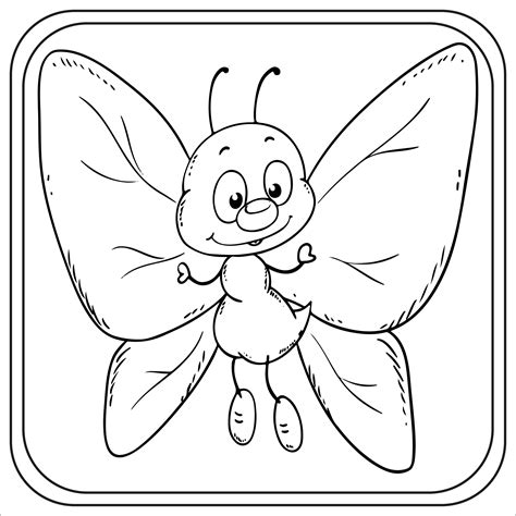 Butterfly Preschool Coloring Page