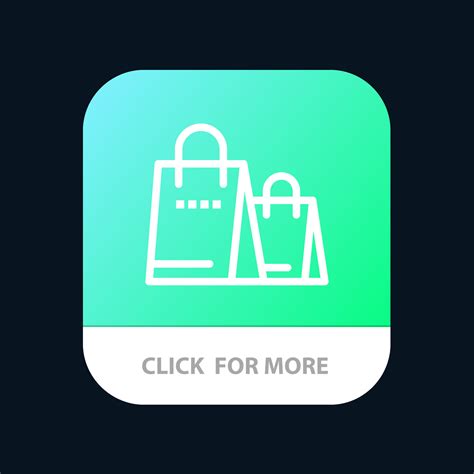 Bag Handbag Shopping Shop Mobile App Button Android And Ios Line Version 17987301 Vector Art At