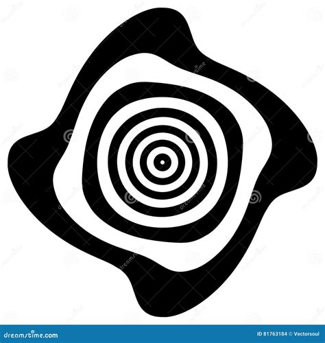 Circular Shape With Spiral Vortex Distortion Effect Stock Vector Illustration Of Circle