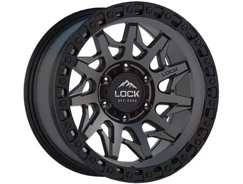 Lock Off Road Silverado 1500 Lunatic Matte Grey With Matte Black Ring 6