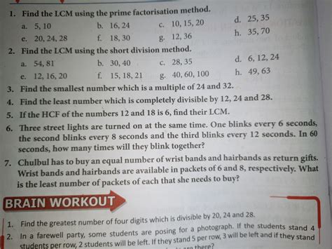 Lcm Hcf Maths Assignment Teachmint