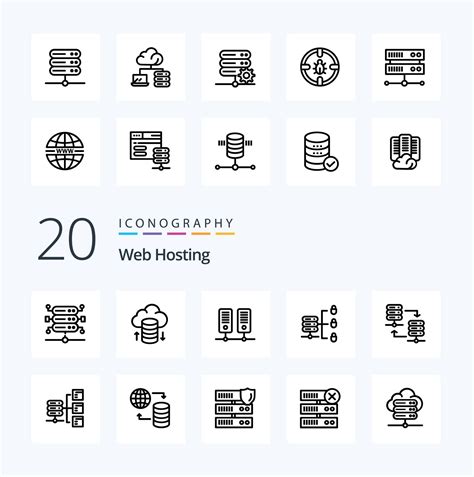 20 Web Hosting Line Icon Pack Like Server Security Secure Web Server 17179684 Vector Art At Vecteezy