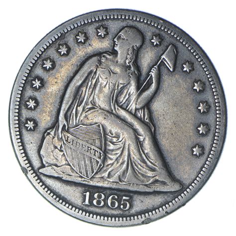 1865 Seated Liberty Silver Dollar Circulated Property Room