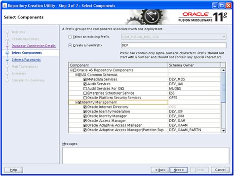Running Repository Creation Utility For Oracle Identity Management