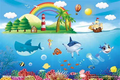 卡通海底世界设计图广告设计广告设计设计图库昵图网