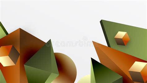 abstract design showcasing isometric cubes pyramids squares and