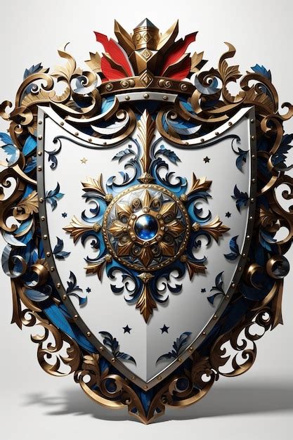 Premium Ai Image Crest Shield And Sword Shield