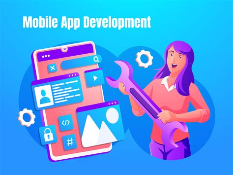a mobile application software developer concept 9320924 vector art at vecteezy