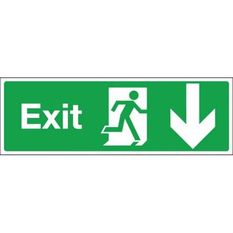Aluminum Rectangular Exit Symbol Signage For Outdoor Board Thickness M In Coimbatore