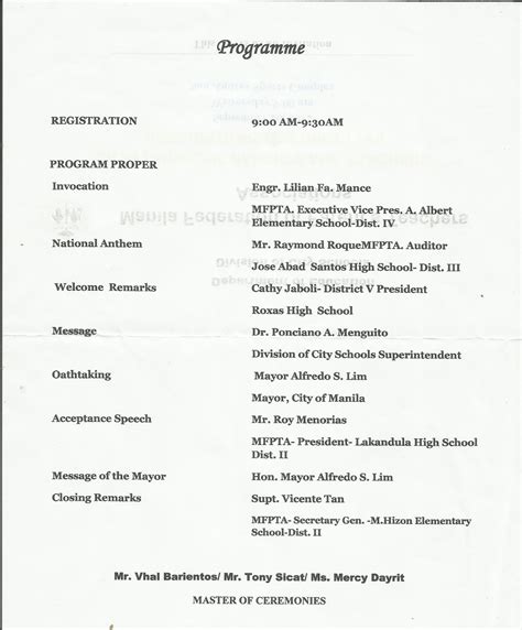 Department Of Education Manila Manila Federation Of Pta Induction