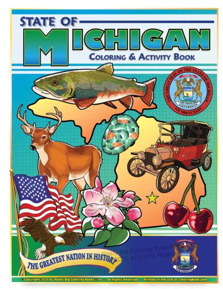 Michigan State Coloring Book 8 5 X 11
