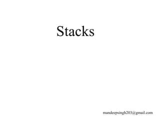 Stacks In DATA STRUCTURE PPTX