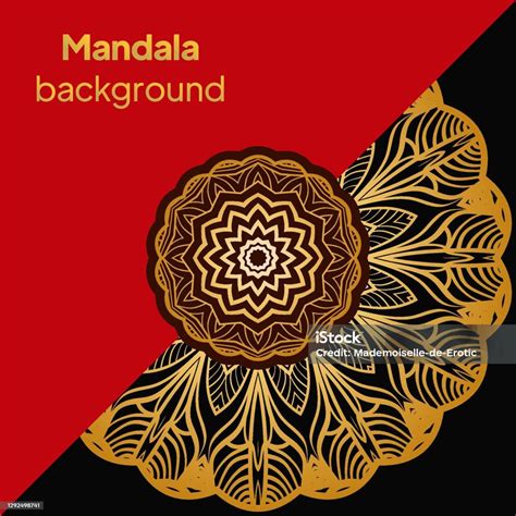 만다라의 패턴빈티지 카드 꽃 장식품 이슬람 아랍어 인도 오스만 모티프 전단지 또는 초대 카드 디자인템플릿입니다 벡터 일러스트레이션 0명에 대한 스톡 벡터 아트 및 기타