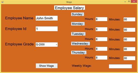 سورس برنامه ساده محاسبه حقوق کارمندان در سی شارپ