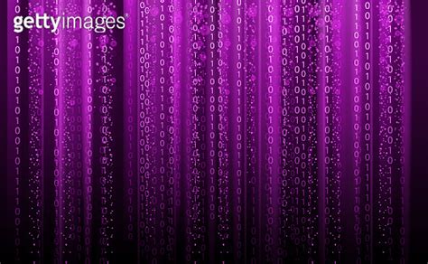 Technology Binary Abstract Background Matrix Style Purple Color