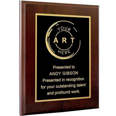 Wooden Wooden And Metal Plate Printed Tns 2815 Award Memento For