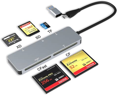 Cfast Card Reader Usb C A Cfast 2 0 Card Reader Type C And Usb A 3 0 5gbs Cfast Memory Card