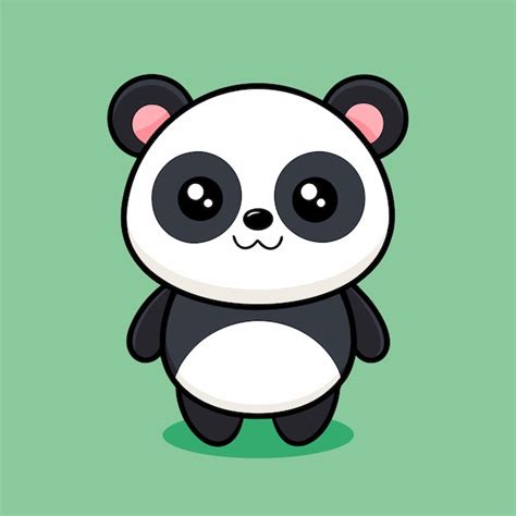 Cute Panda Design Illustration Premium Ai Generated Vector