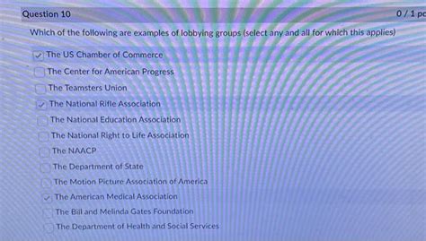 Which Of The Following Are Examples Of Lobbying