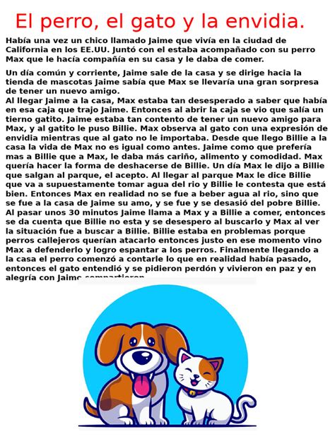 El Perro Y El Gato Amistad Y Envidia Pdf