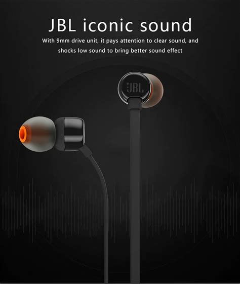 JBL T In Ear Wired Earphones Black